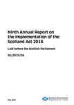 Implementation of the Scotland Act 2016: ninth annual report - gov.scot