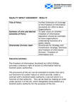 Freedom of Information (Scotland) Act 2002 - Extension of Coverage and ...