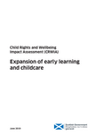 Early learning and childcare expansion: CRWIA - gov.scot