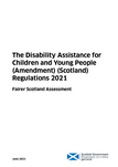 Child Disability Payment Amendment Regulations: draft fairer Scotland ...