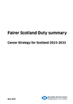 Cancer strategy 2023-2033: fairer Scotland impact assessment - gov.scot