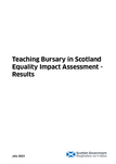 Teaching bursary: equality impact assessment - gov.scot