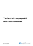 Scottish Languages Bill: Fairer Scotland Duty summary - gov.scot