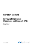 Fair Start Scotland - individual placement and support review: findings ...