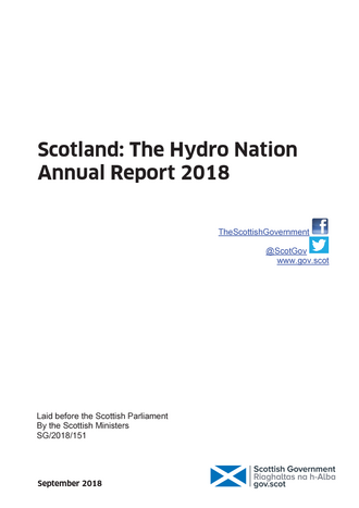 Scotland the Hydro Nation: annual report 2018 - gov.scot