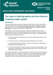 Value of bathing waters and influence of bathing water quality ...