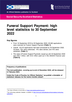 Funeral Support Payment: high level statistics to 30 September 2022 ...